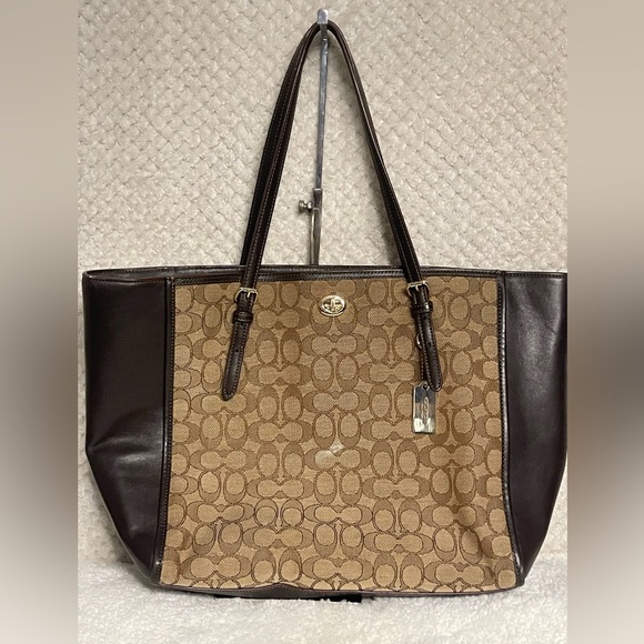 Coach | Bags | Coach Brown Monogram Signature Tote Bag | Poshmark